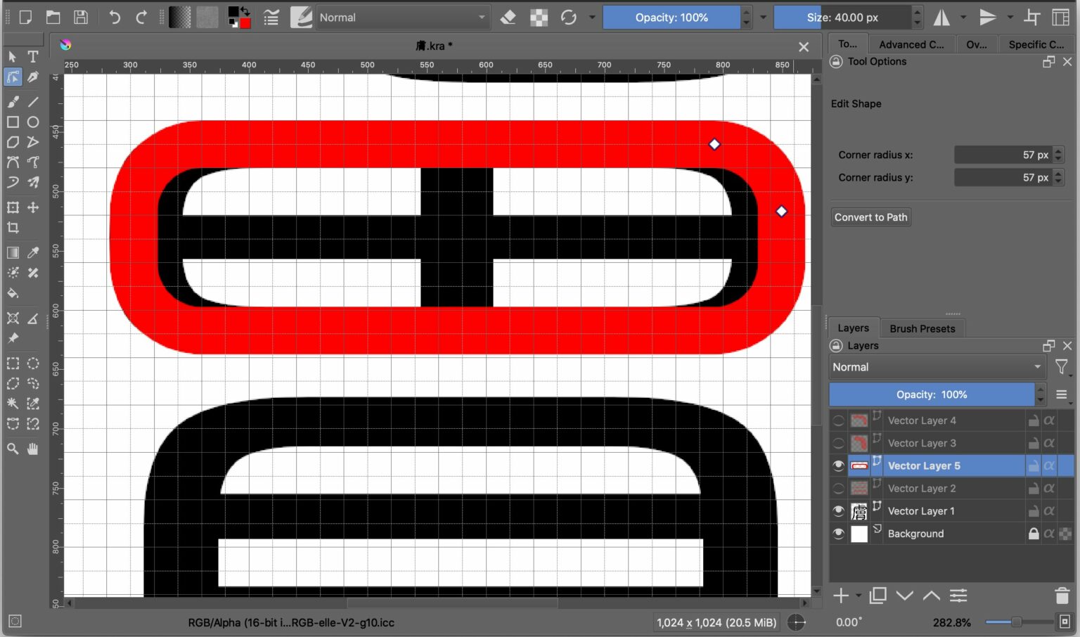 圓角矩形 – Max的Krita筆記