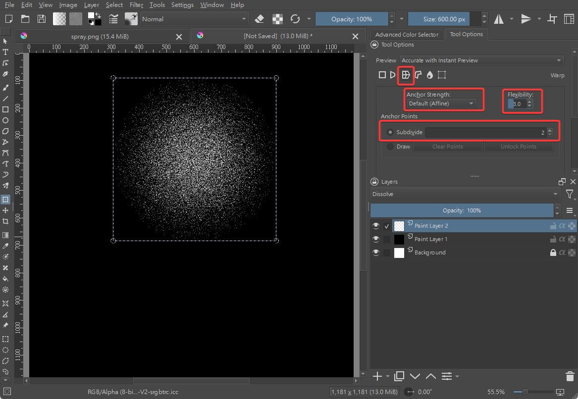 噴霧效果 – Max的Krita筆記